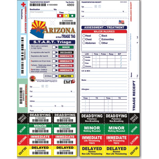 All Risk® Triage Tags - Arizona Version
