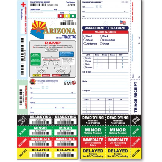 All Risk® Triage Tags - Arizona Version