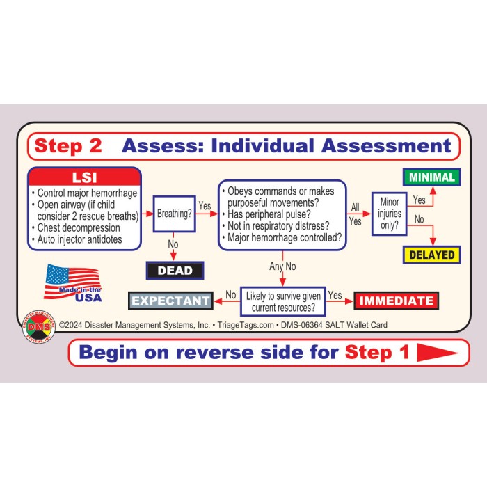 SALT Triage Wallet Cards